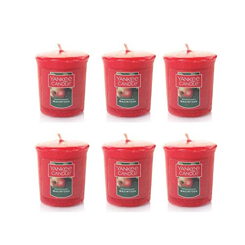 Yankee Candle Lot of 6 Macintosh Votive Candles