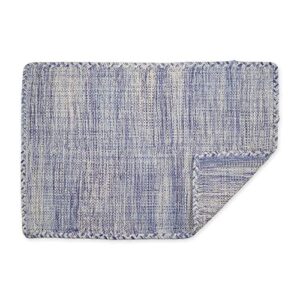 dii woven rugs collection hand-loomed, 2×3′, blue variegated