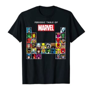 Marvel Periodic Table Of Heroes & Villains Retro T-Shirt T-Shirt