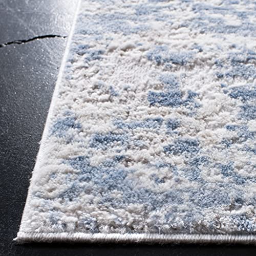 SAFAVIEH Amelia Collection 8' x 10' Grey/Blue ALA705F Modern Abstract Non-Shedding Living Room Bedroom Dining Home Office Area Rug