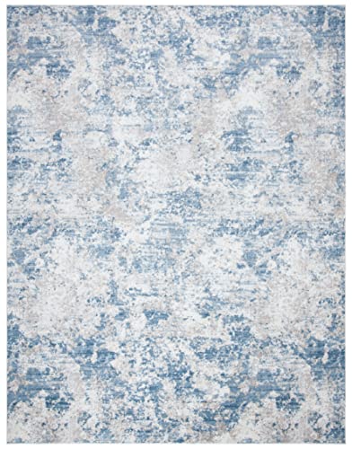 SAFAVIEH Amelia Collection 8' x 10' Grey/Blue ALA705F Modern Abstract Non-Shedding Living Room Bedroom Dining Home Office Area Rug