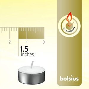 BOLSIUS 40 Pack Unscented Tea Lights - 6 Hours - Premium European Quality - Consistent Smokeless Flame - 100% Cotton Wick - Dinner, Wedding, Party, Restaurant, Spa, Church, & Home Décor Tealights