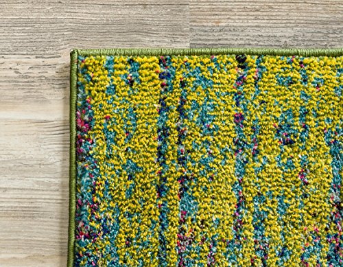 Unique Loom Vita Collection Saturated Over-Dyed Traditional Gradient Area Rug, 2 ft 2 in x 3 ft, Olive/Yellow