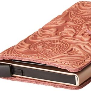 Secrid Mini Wallet Genuine Leather Ornament Rose Safe Card Case max 12 cards