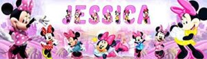 minnie mouse #2 – personalized birthday name poster with custom name on it, border mat and frame options