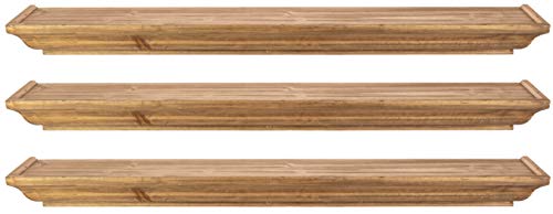 kieragrace Muskoka Fitz Wood Shelves - Walnut, 36", Set of 3