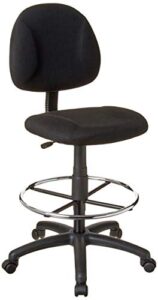 boss office products ergonomic works drafting chair without arms in black