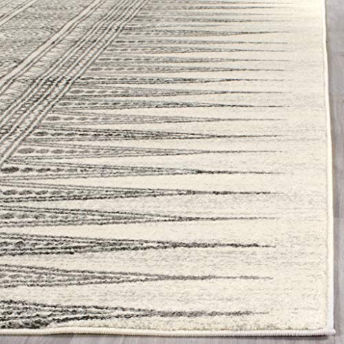 SAFAVIEH Evoke Collection 11' x 15' Ivory/Grey EVK226D Boho Non-Shedding Living Room Bedroom Dining Home Office Area Rug