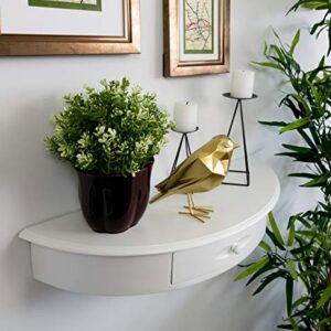 kieragrace Providence Morris Half Moon Shelf - White, Matte Finish