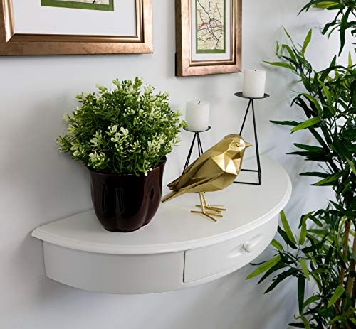 kieragrace Providence Morris Half Moon Shelf - White, Matte Finish