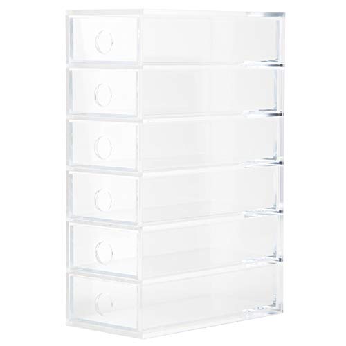 MUJI Acrylic 6-Drawer Storage Box, 8.7 cm Width x 17 cm Depth x 25.2 cm Height