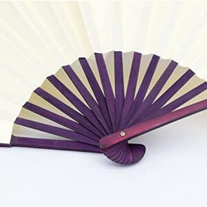 Folding Fan China Fan,Hand Fans with Traditional Chinese Arts (Cream) 13inch