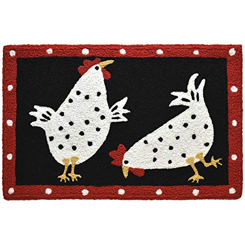 Jellybean Cluck, Cluck Chicks Indoor/Outdoor Machine Washable 20" x 30" Accent Rug