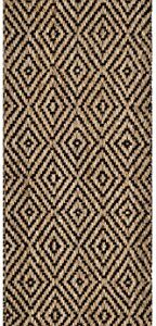 SAFAVIEH Natural Fiber Collection 2'3" x 8' Black NF181C Handmade Premium Jute Runner Rug