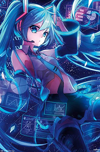 Trends International Hatsune Miku - Screens Wall Poster, 22.375" x 34", Unframed Version