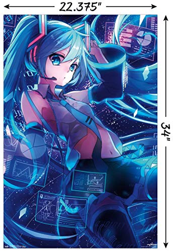 Trends International Hatsune Miku - Screens Wall Poster, 22.375" x 34", Unframed Version