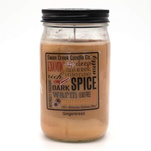 swan creek candles – gingerbread 24 oz jar