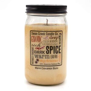 swan creek candle warm cinnamon buns 24 oz candle