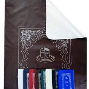 Set 8 Pockets Prayer Rug Mat Travel Portable Gift Outdoor Musallah Pads Carpet Outing Picnic Salah