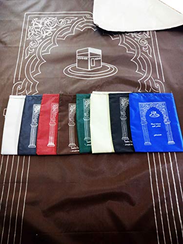 Set 8 Pockets Prayer Rug Mat Travel Portable Gift Outdoor Musallah Pads Carpet Outing Picnic Salah