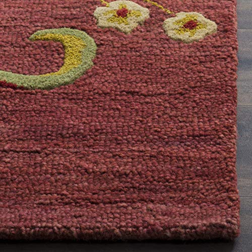 SAFAVIEH Blossom Collection 2'6" x 10' Rust / Multi BLM680B Handmade Premium Wool Runner Rug