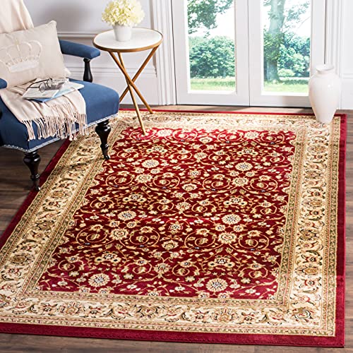 SAFAVIEH Lyndhurst Collection 4' Round Light Blue/Ivory LNH312B Traditional Oriental Non-Shedding Dining Room Entryway Foyer Living Room Bedroom Area Rug