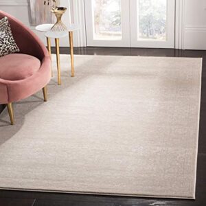 safavieh carnegie collection 5’1″ x 7’6″ light beige/cream cng631b vintage distressed non-shedding living room bedroom area rug