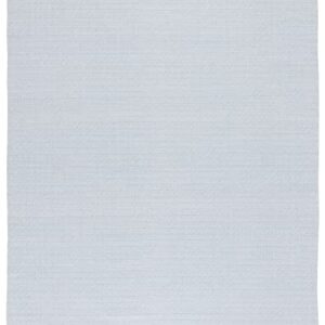 SAFAVIEH Montauk Collection 8' x 10' Ivory / Light Blue MTK717B Handmade Cotton Area Rug