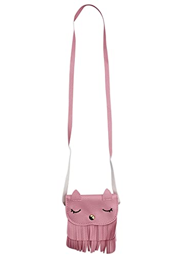 mossty Cute Cat Mini Tassel Bag Satchel Cross Body Bag Coin Candy Purse Messenger Bag