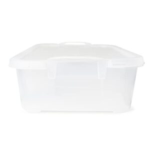 Life Story Clear Stackable Closet & Storage Box 34 Quart Containers, (12 Pack)