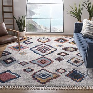 safavieh morocco collection 8′ x 10′ ivory/multi mrc940a moroccan boho tribal area rug