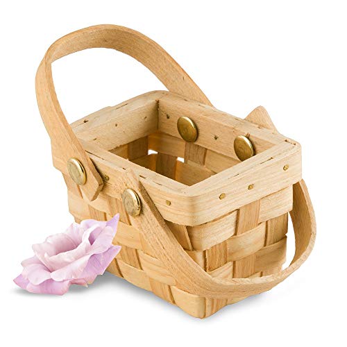 WEDDINGSTAR Miniature Woven Picnic Basket Favor - Set of 6