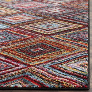 SAFAVIEH Aruba Collection 4' x 6' Multi ARB501M Boho Diamond Lattice Area Rug