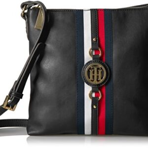 Tommy Hilfiger Women's Jaden Crossbody Bag, Black Polyvinyl Chloride