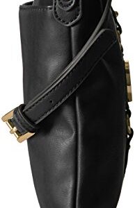 Tommy Hilfiger Women's Jaden Crossbody Bag, Black Polyvinyl Chloride