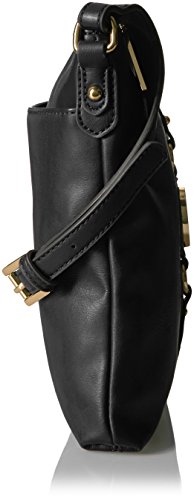 Tommy Hilfiger Women's Jaden Crossbody Bag, Black Polyvinyl Chloride