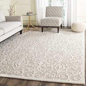 martha stewart by safavieh collection 8′ x 10′ fledgling msr4324b handmade marais scroll wool living room dining bedroom area rug