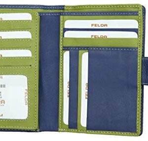 Felda RFID Genuine Leather Ladies Large Purse Wallet 23 Card Slot With Coin Section