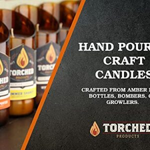 Torched Beer Scented Candles | Natural Soy Wax Candle | Blood Orange IPA Scent 8 oz | Makes a Great Gift for Men, Beer Lovers, and Collectors | Bar Man-Cave Decor and Accessories