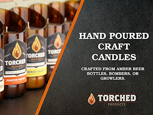 Torched Beer Scented Candles | Natural Soy Wax Candle | Blood Orange IPA Scent 8 oz | Makes a Great Gift for Men, Beer Lovers, and Collectors | Bar Man-Cave Decor and Accessories