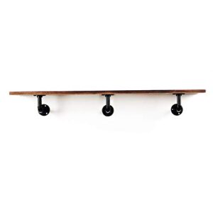 kinmade industrial pipe floating shelf rustic vintage display rack