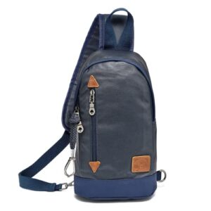 urban light coated canvas sling bag (navy)