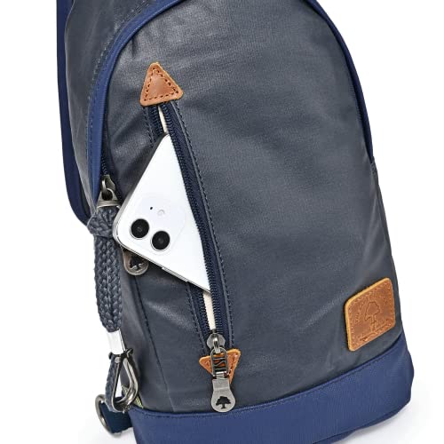 Urban Light Coated Canvas Sling Bag (Navy)