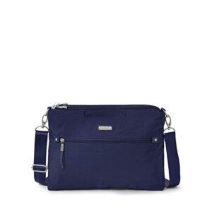 baggallini womens new classic five blocks crossbody bag, navy, one size us