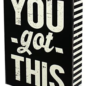 SANY DAYO HOME You Got This 6 x 8 inches Inspirational Wood Box Signs, Wall and Office Desk Decor for Women