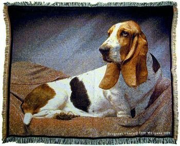 Basset Hound Tapestry Throw MS-6309TU3