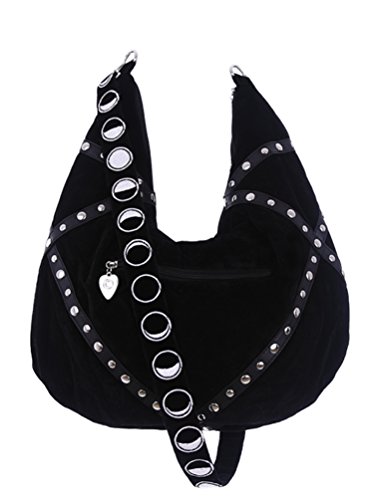 Restyle Moon Child Velvet Hobo Gothic Punk Occult Wicca Day Crossbody Bag Sack