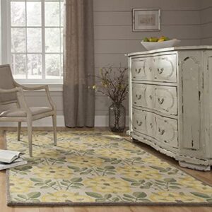 Momeni Rugs Newport Collection, 100% Wool Hand Tufted Loop Cut Contemporary Area Rug, 2' x 3', Yellow