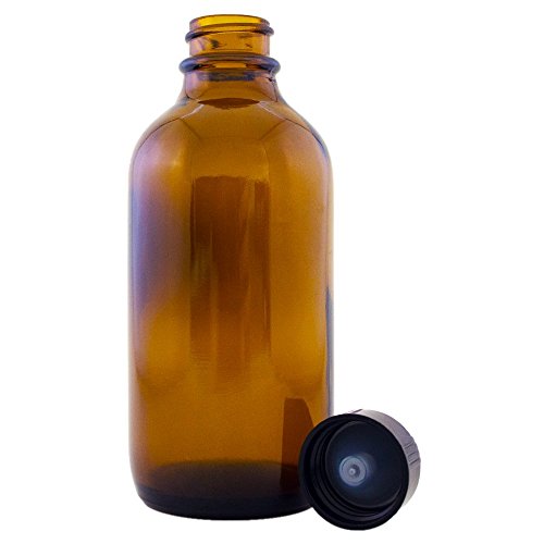 Amber Glass Bottle 4oz w/ Lid (6 pcs)