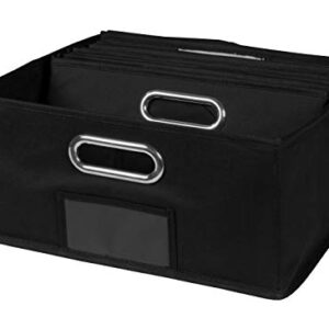 Niche Cubo Set of 6 Half-Size Foldable Fabric Storage Bins- Black